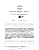 Download [PDF] 2017 UKMT UK JMC Solutions Junior Mathematical Challenge ...
