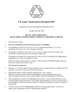 Download [PDF] 2007 UKMT UK JMO Questions Junior Mathematical Olympiad ...